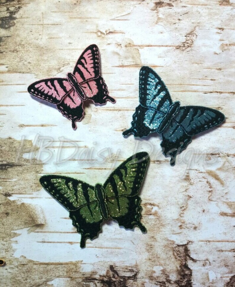 Tiger Swallowtail Digital Embroidery File in 3 Sizes, With and Without ...