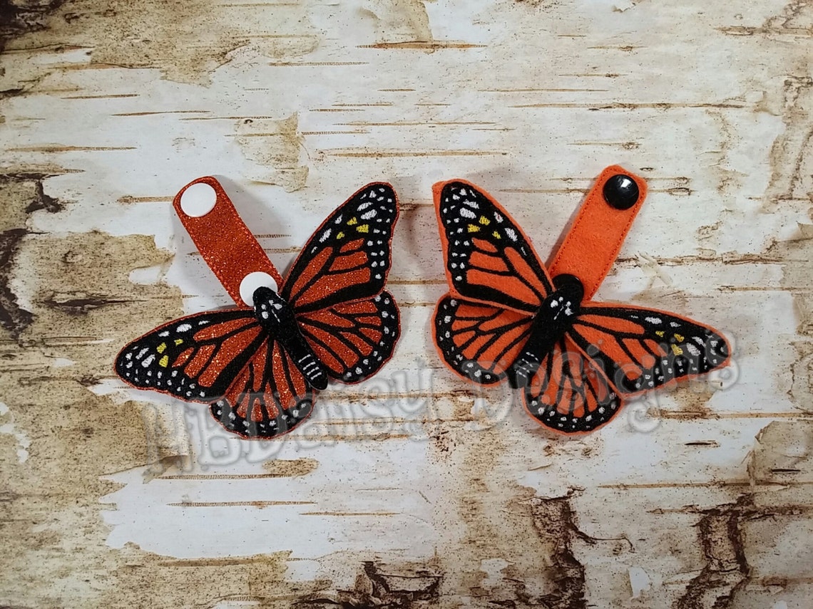 Monarch Key Fob Machine Embroidery Design - Etsy