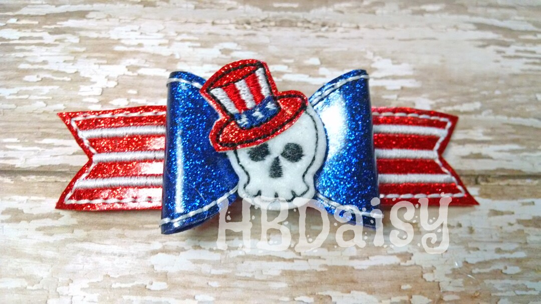 Skull With Top Hat Bow - Two Varieties! - Etsy