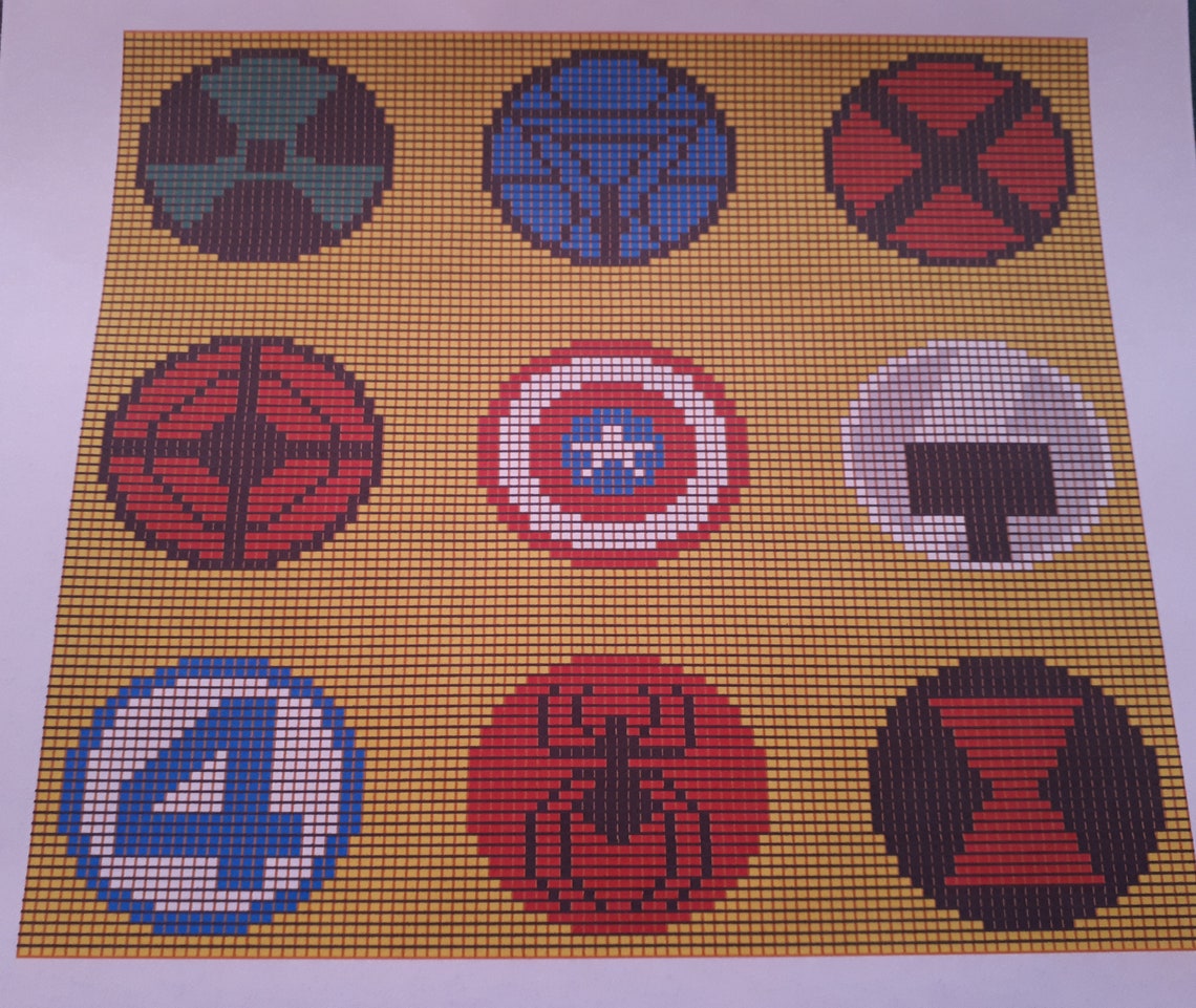 Marvel Blanket Panel Knitting Pattern *chart Only* - Etsy