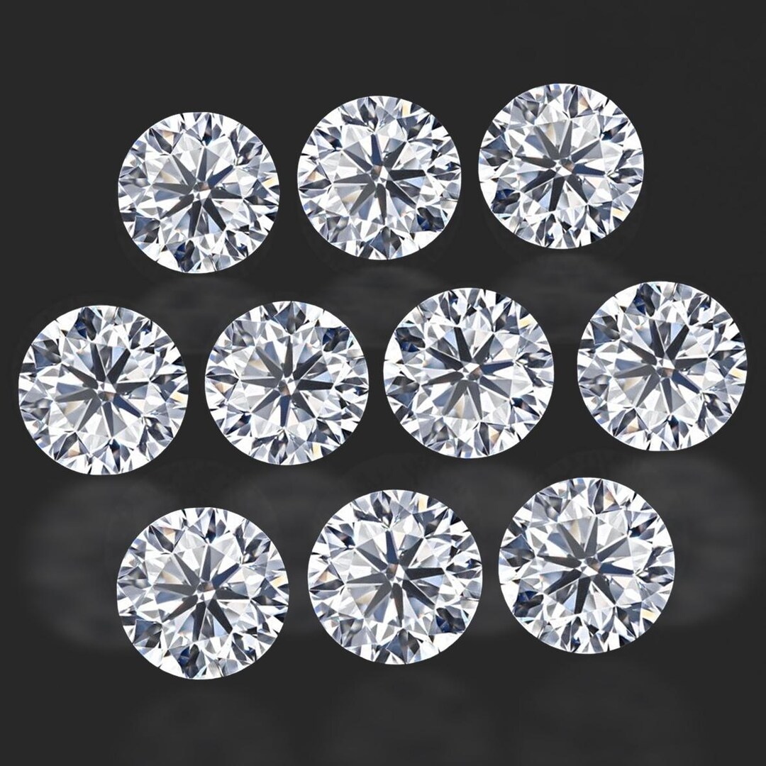 VVS 2.0mm 10p & 2.5mm 14p Natural Earth Mined Loose Round Melee ...