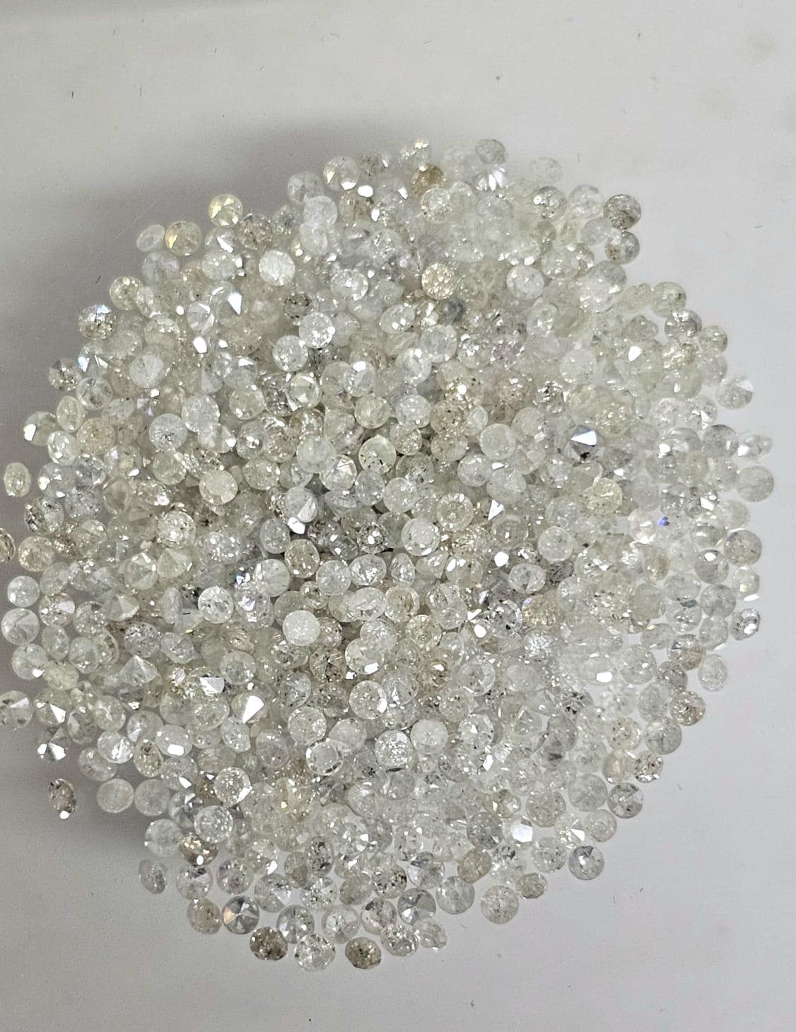 Untreated Natural Diamonds 3.00cts 1.5 - 1.8mm Single Cut White ...