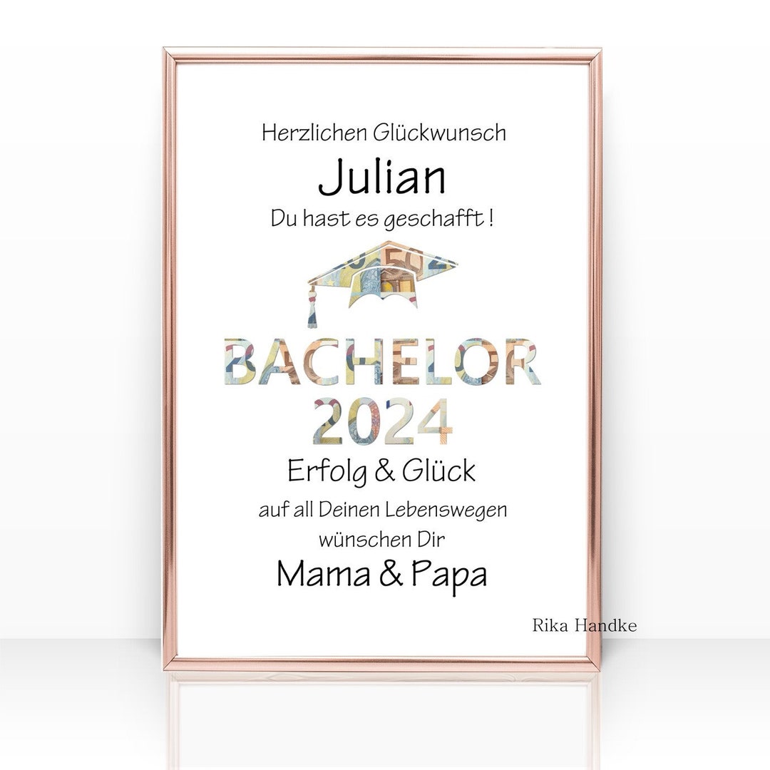 Cash Gift Card Graduation Gift 2025 Bachelor Congratulations Gift ...