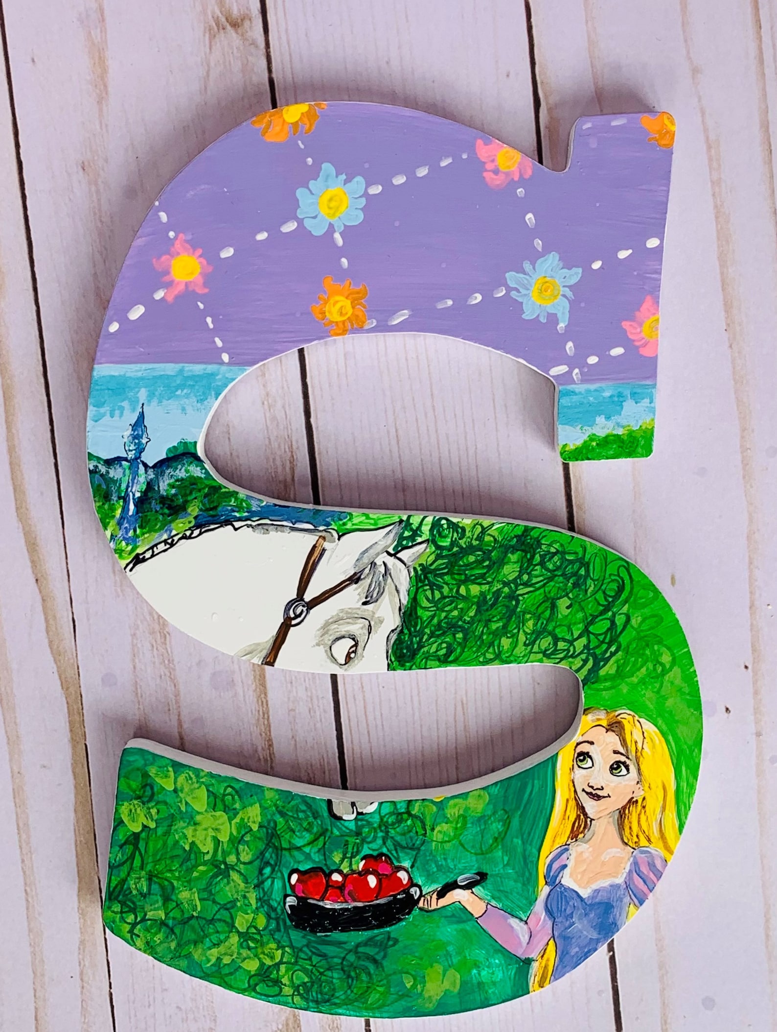 Character Letters Custom Hand Painted Wooden Letters - Etsy