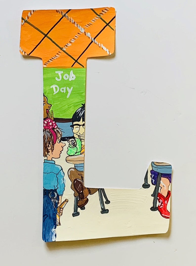 Character Letters Custom Hand Painted Wooden Wall Letters - Etsy