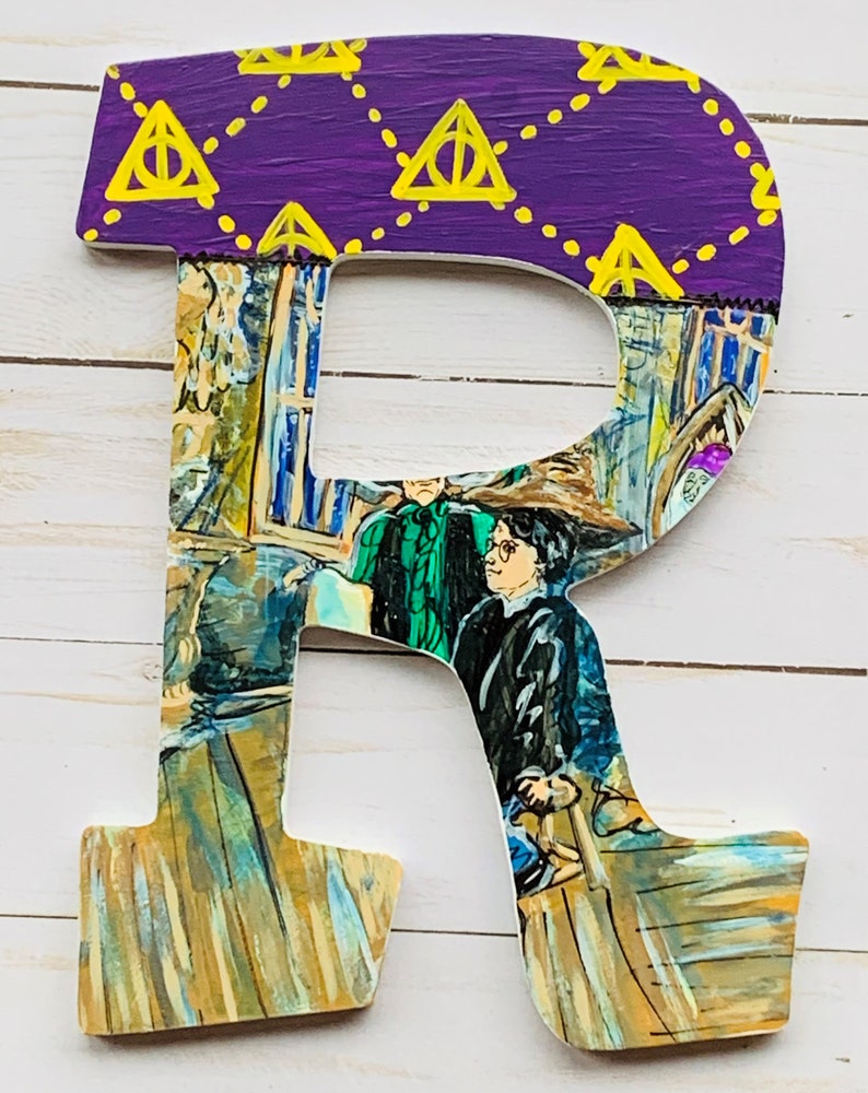 Character Letters Custom Hand Painted Wooden Wall Letters - Etsy