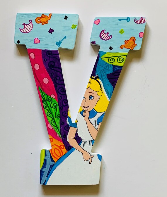 Character Letters Custom Hand Painted Wooden Letters - Etsy