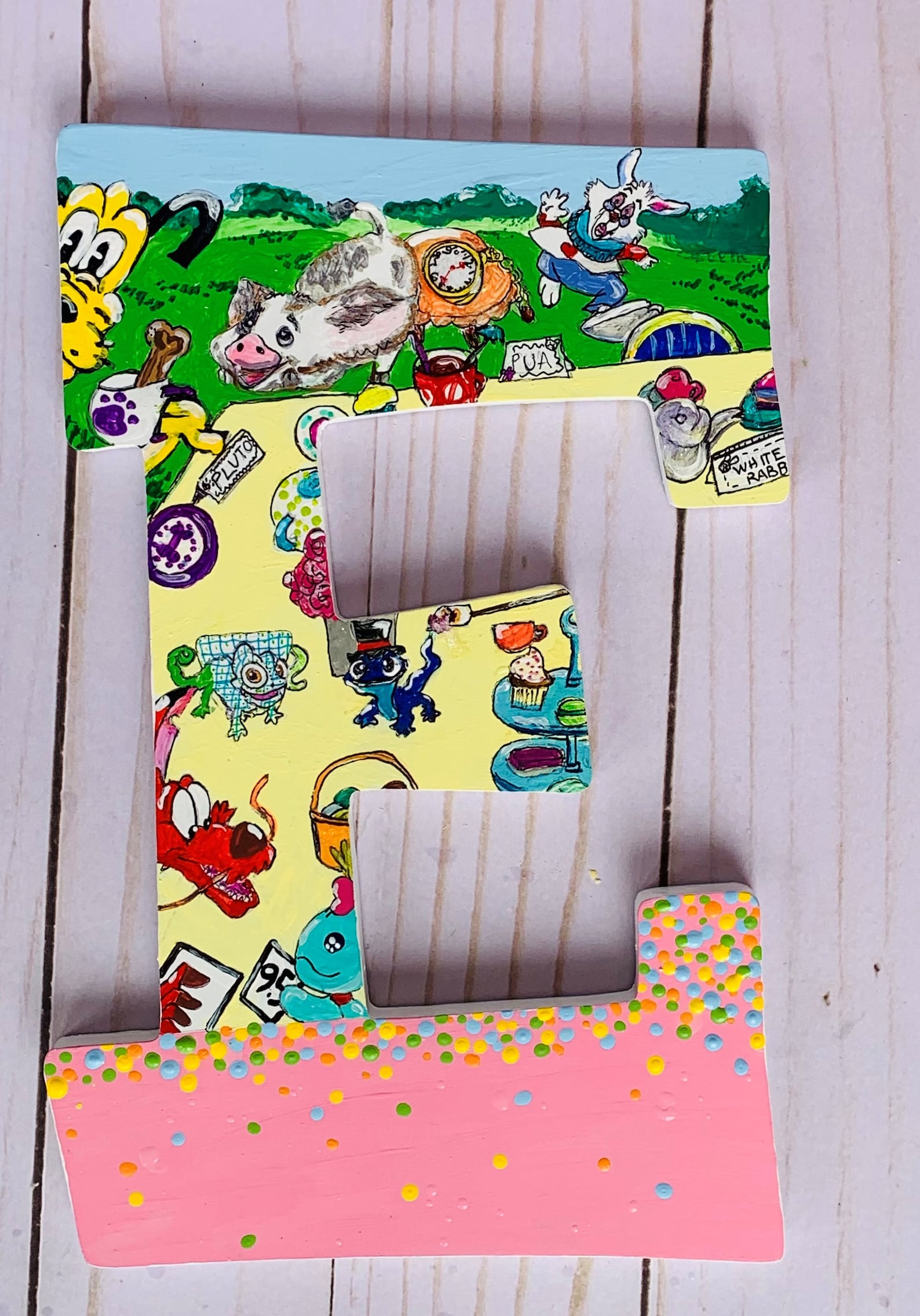 Character Letters Custom Hand Painted Wooden Letters - Etsy