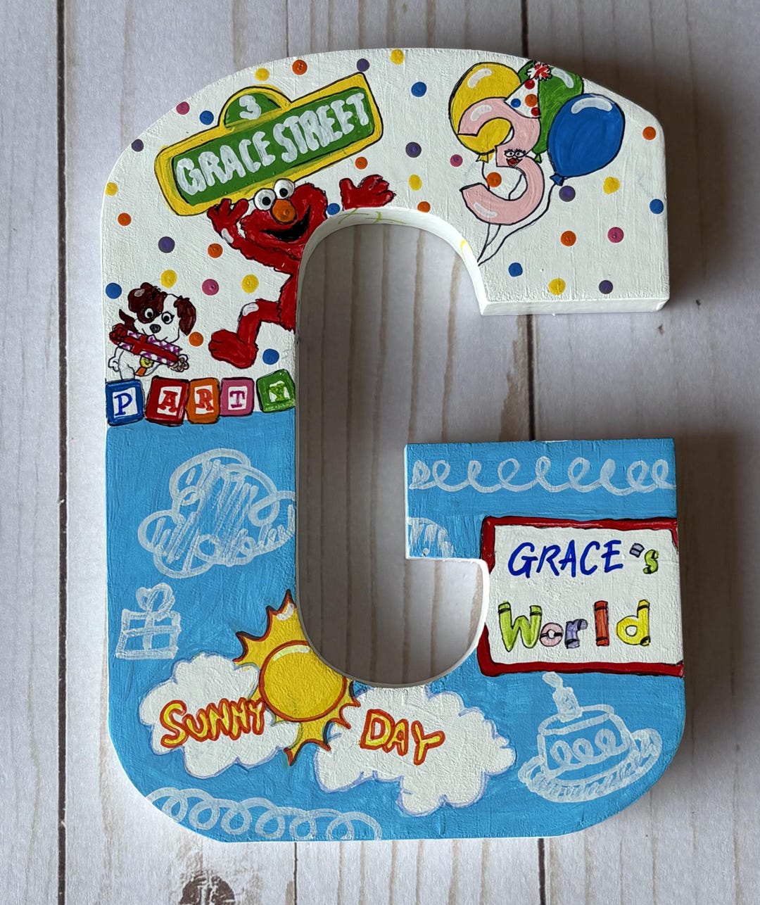 Custom Character Hand Painted Wall Letter -- Price per Letter - Etsy