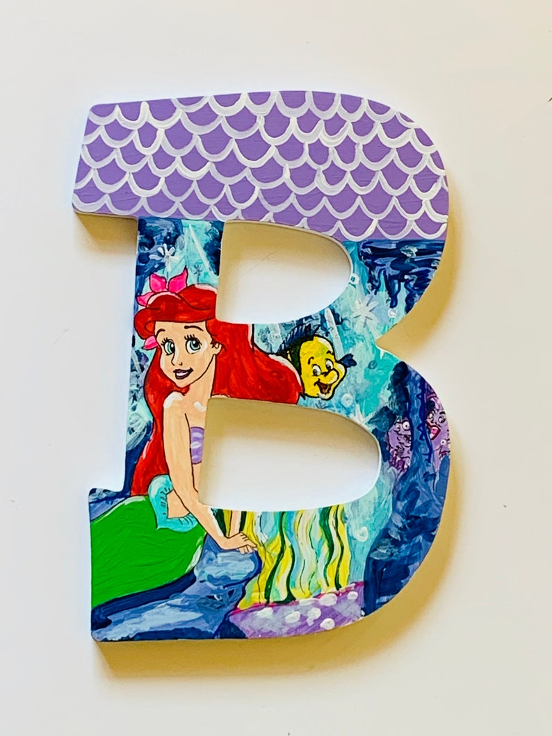 Character Letters Custom Hand Painted Wooden Letters - Etsy