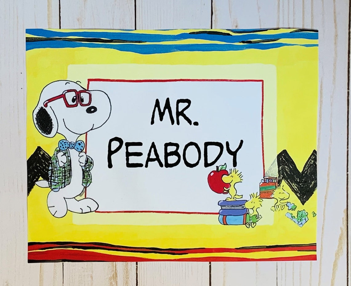 Oh Peanuts Personalized Teacher Sign | Etsy