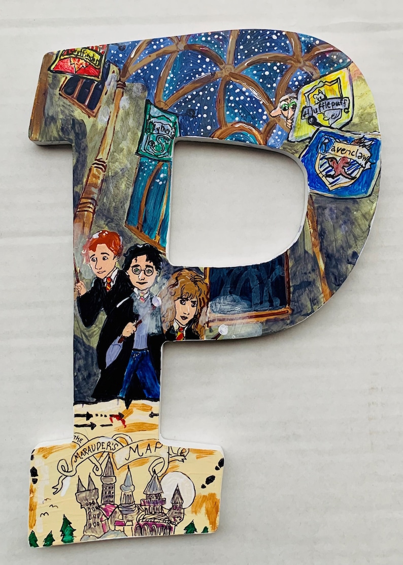 Custom Character Hand Painted Wall Letter Price per Letter - Etsy