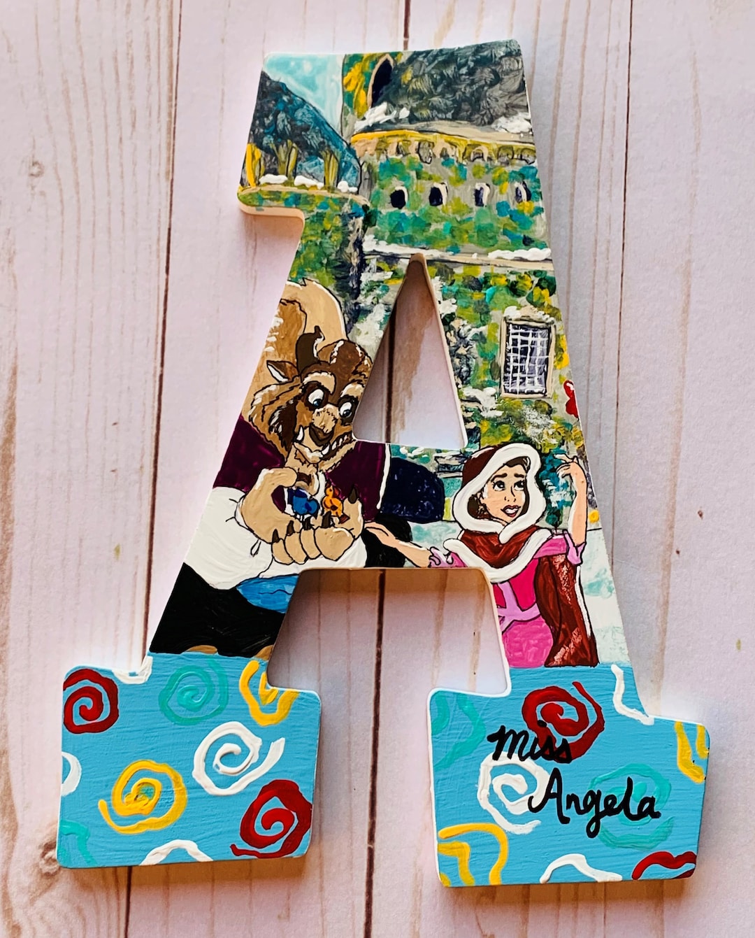 Character Letters Custom Hand Painted Wooden Letters Price per Letter ...