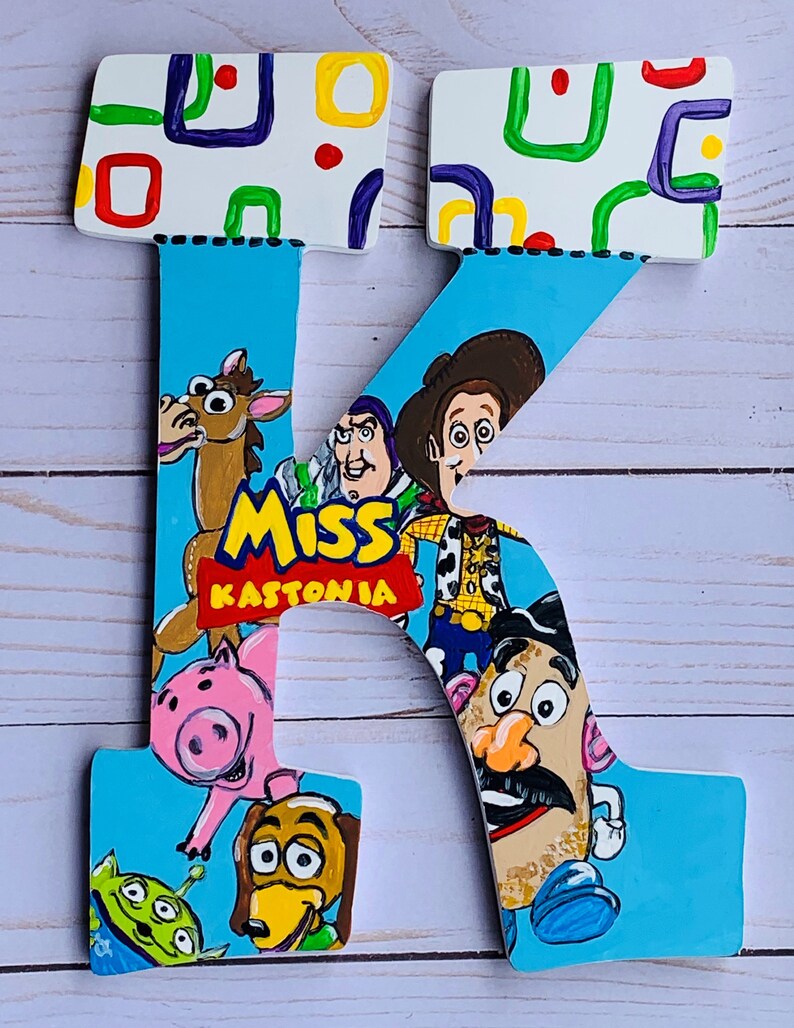 Custom Character Hand Painted Wall Letter Price per Letter - Etsy