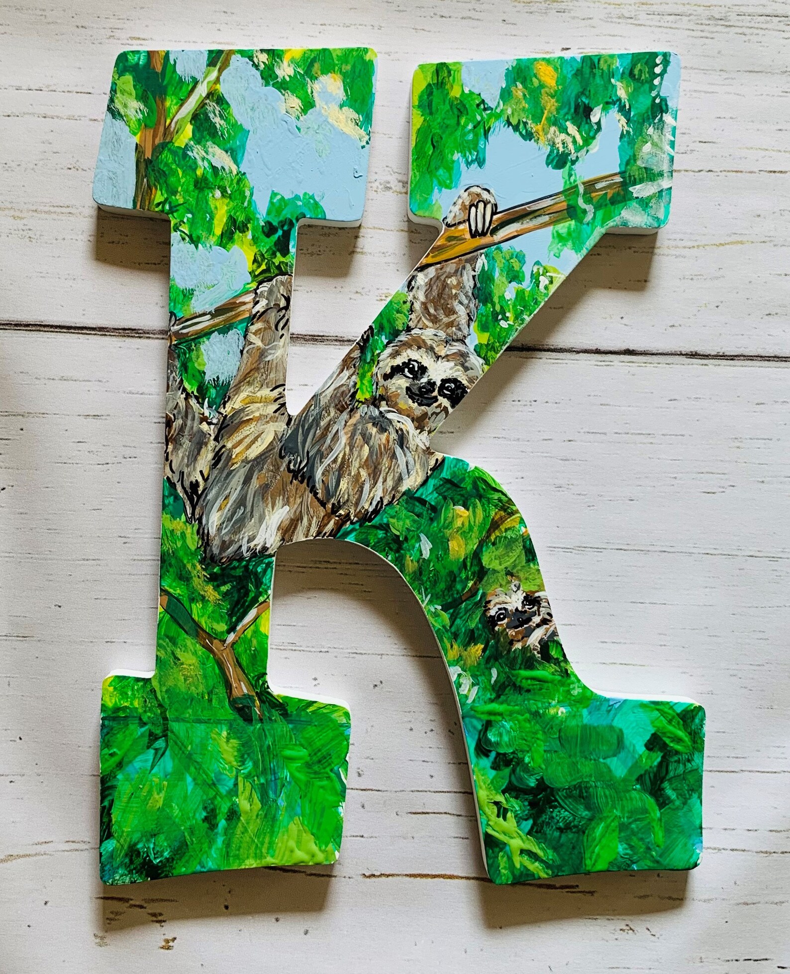 Character Letters Custom Hand Painted Wooden Letters - Etsy