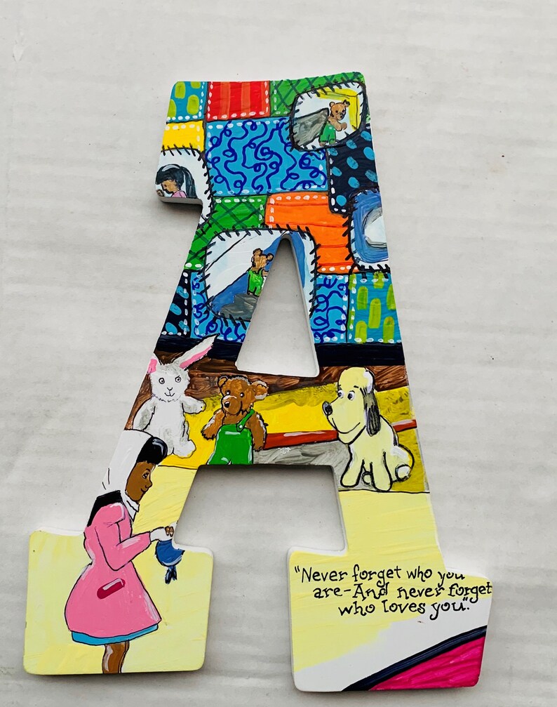 Character Letters Custom Hand Painted Wooden Letters - Etsy