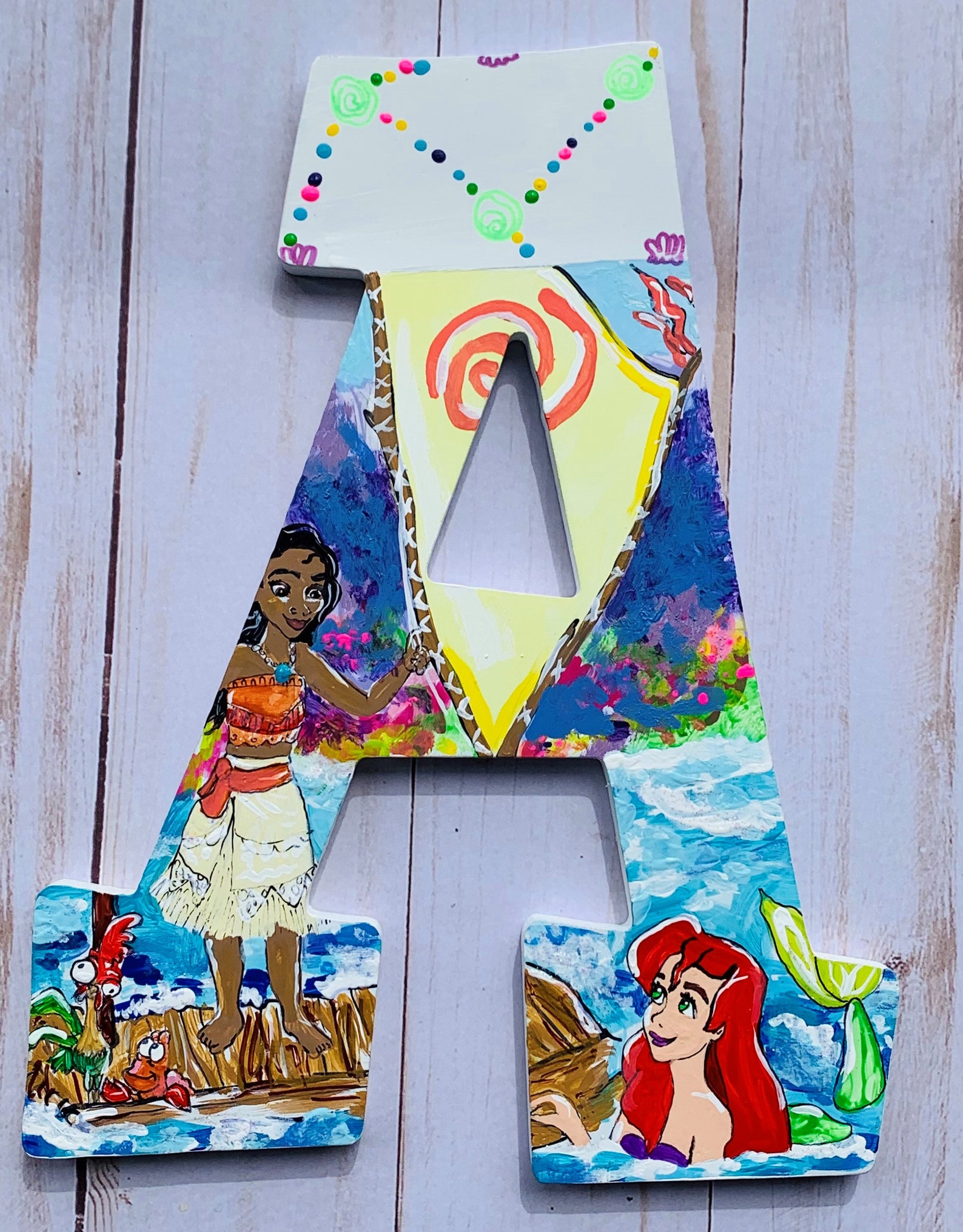 Character Letters Custom Hand Painted Wooden Letters - Etsy