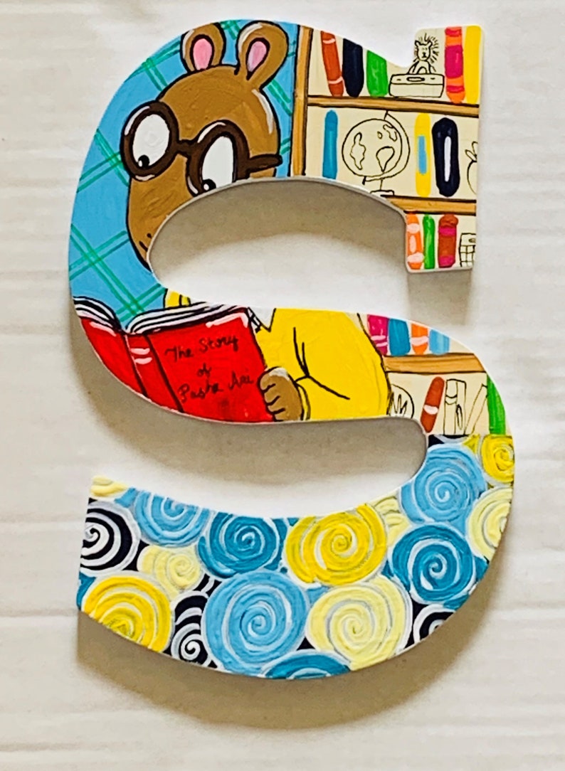 Custom Character Hand Painted Wall Letter Price per Letter - Etsy