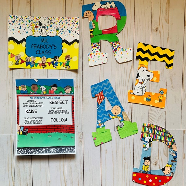 Snoopy Classroom - Etsy
