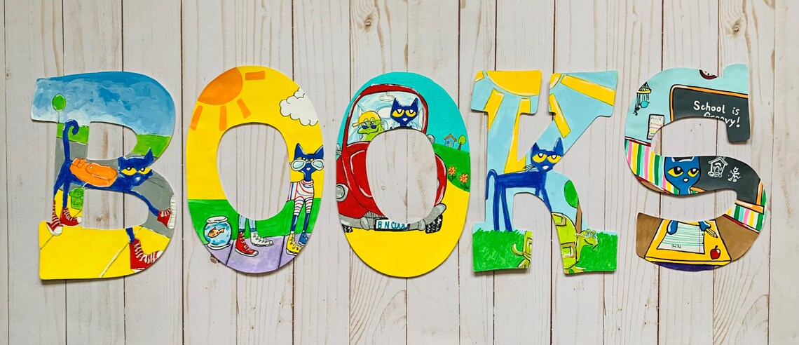 Stay Groovy BOOKS Laminated Letters Set of 5 - Etsy