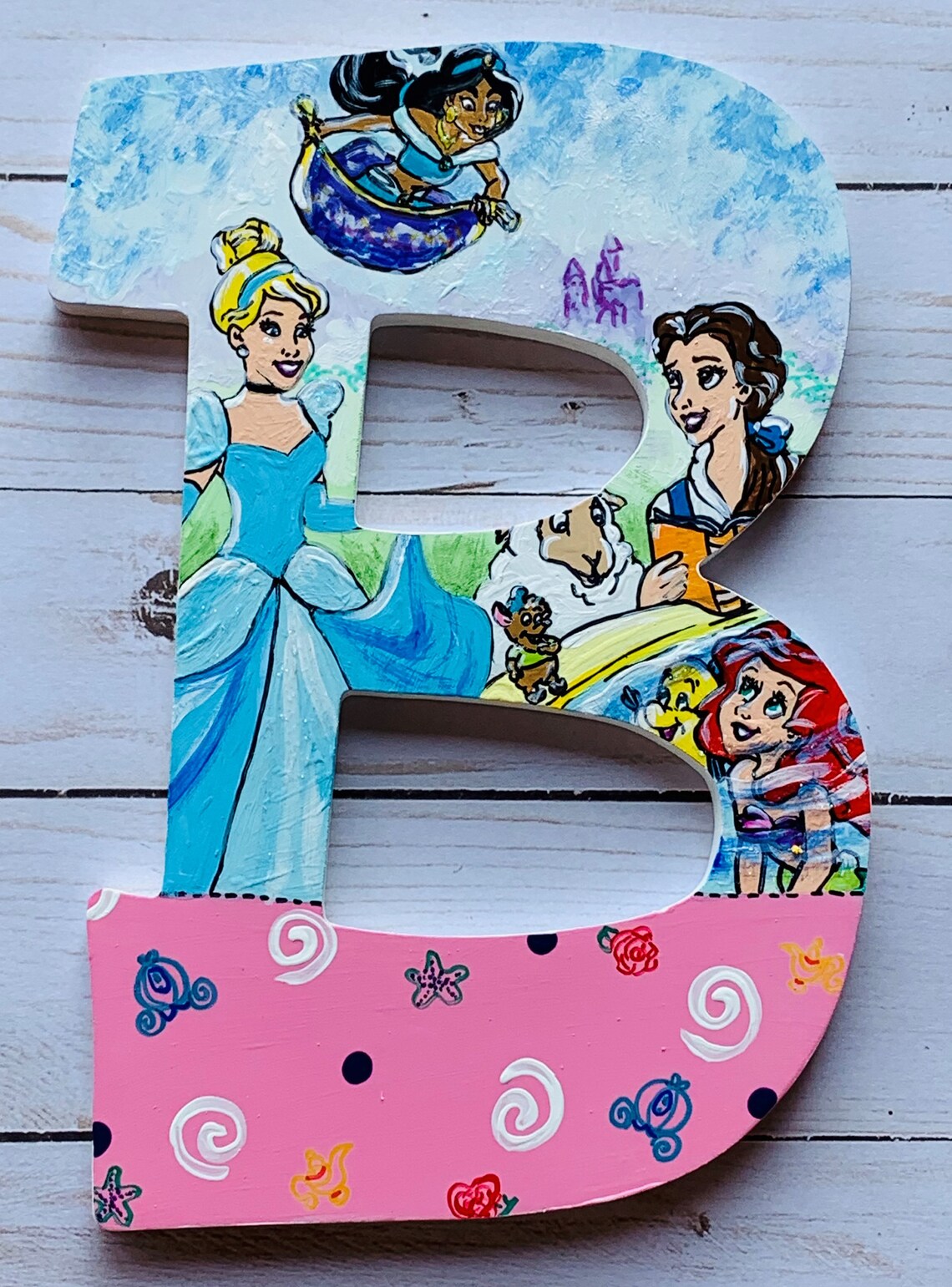 Character Letters Custom Hand Painted Wooden Letters - Etsy