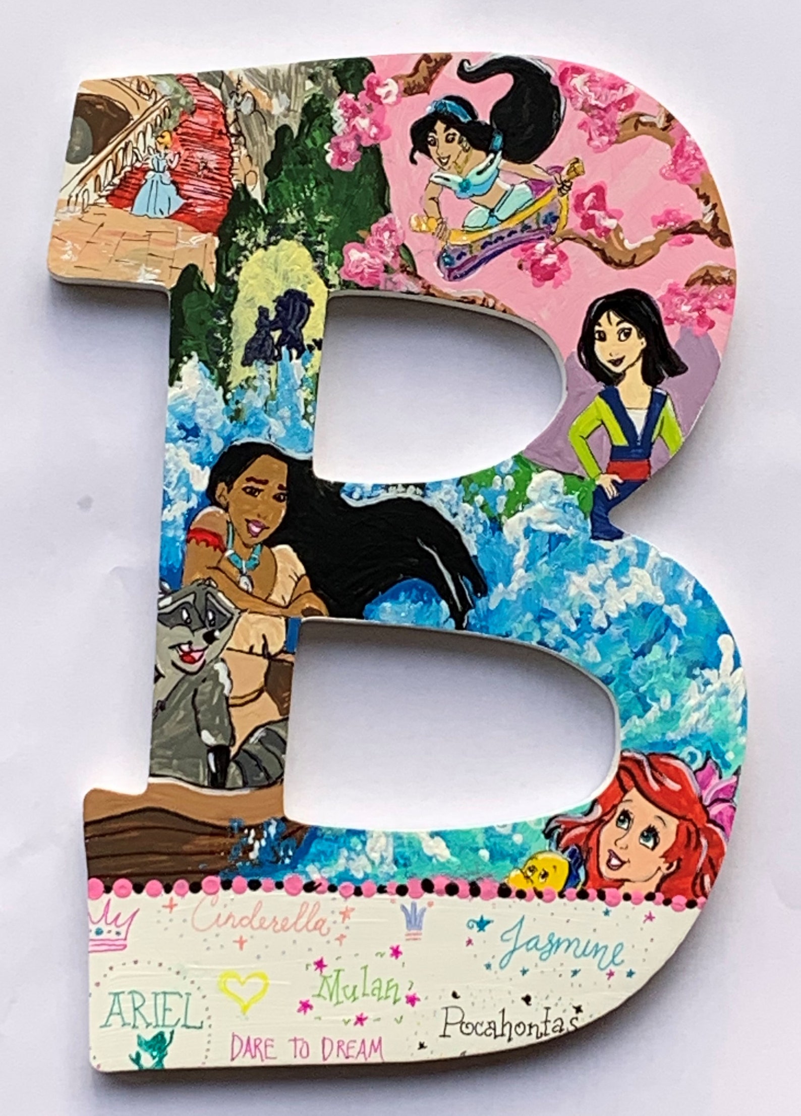 Character Letters Custom Hand Painted Wooden Letters - Etsy