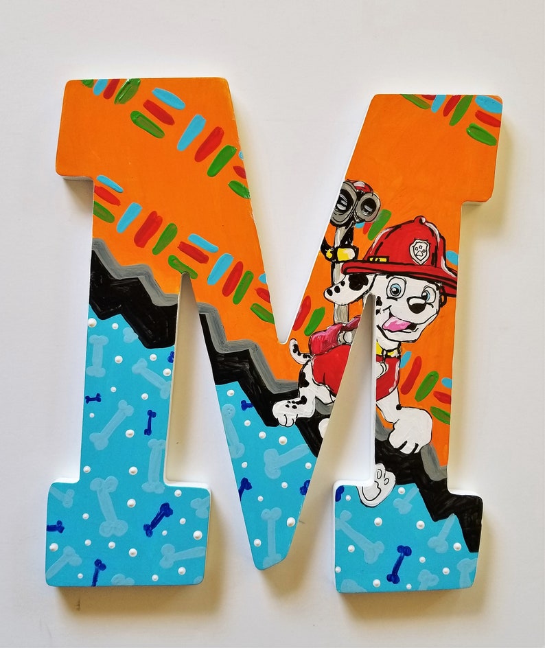 Custom Character Hand Painted Wall Letter Price Per Letter | Etsy