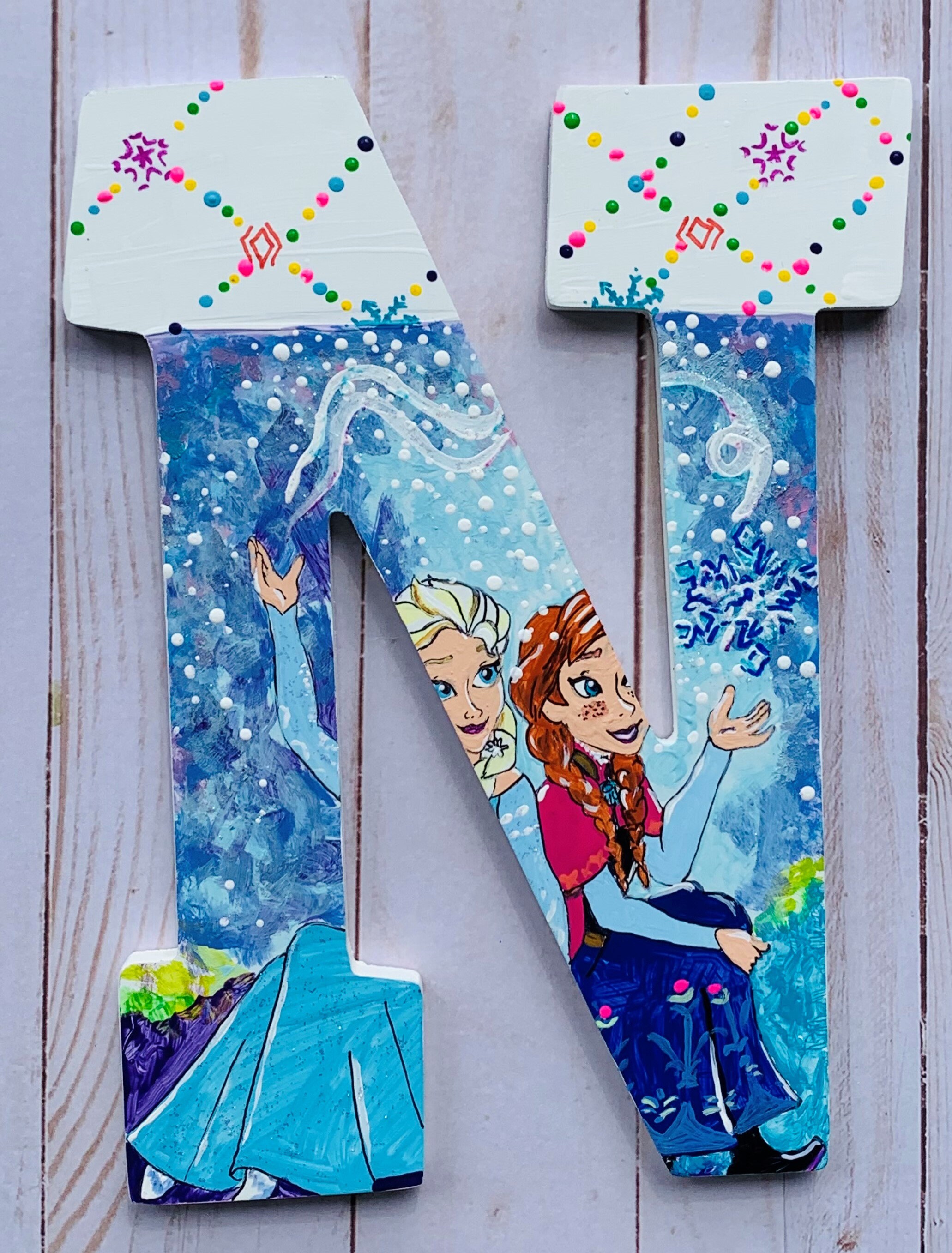 Character Letters Custom Hand Painted Wooden Letters | Etsy