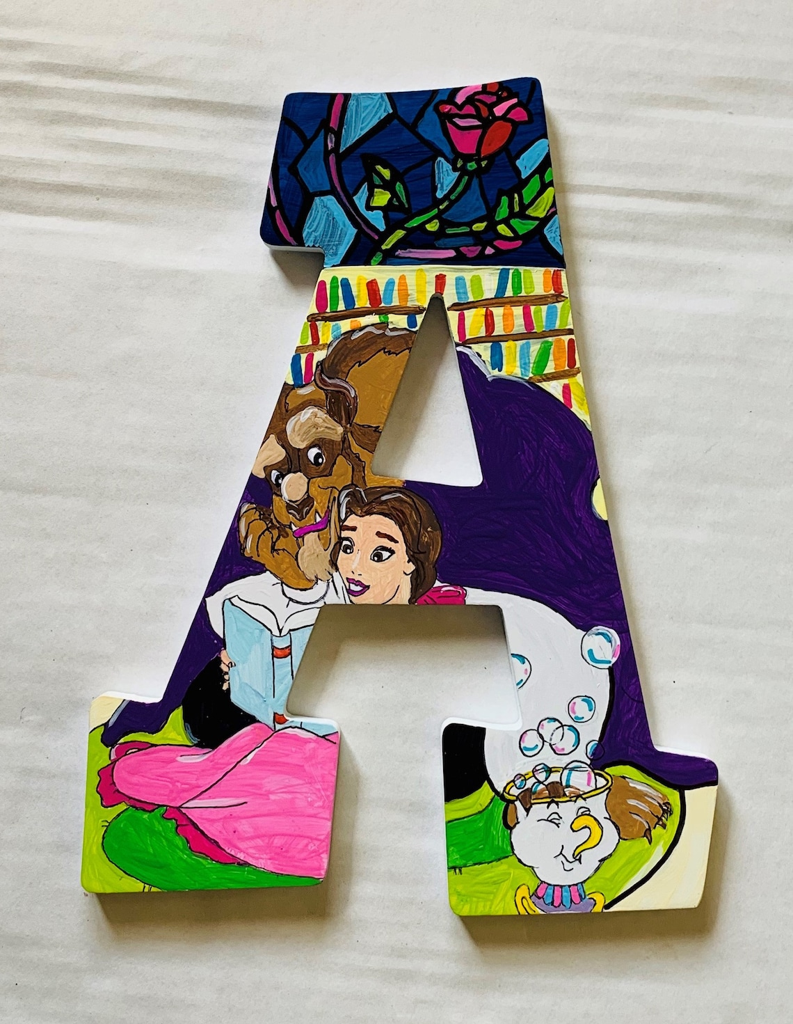 Character Letters Custom Hand Painted Wooden Letters - Etsy