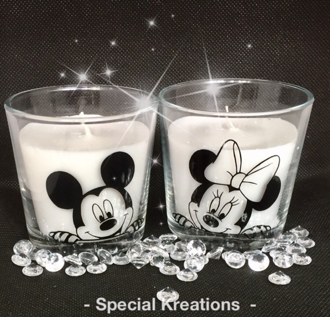 Set of Two Minnie and Mickey Mouse Candles. Wedding. Birthday ...