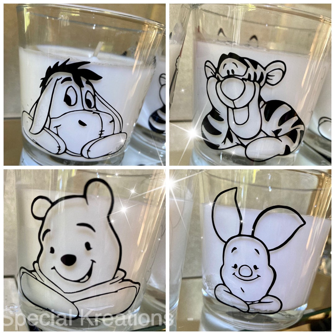 Set of Four Scented Candles Winnie the Pooh, Tigger, Eeyore and Roo - Etsy