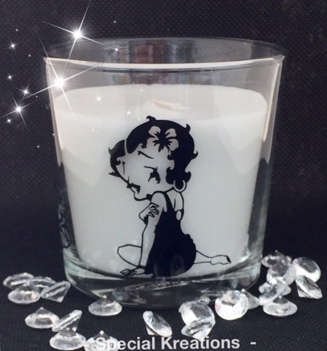 Betty Boop Candle With Re-usable Glass Holder. Birthday. - Etsy