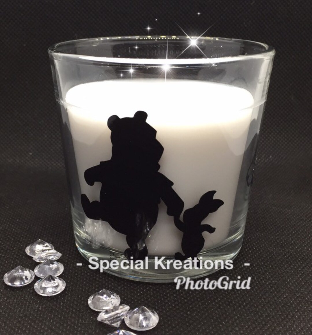 Winnie the Pooh and Piglet Candle. Birthday. Christening. Friendship ...