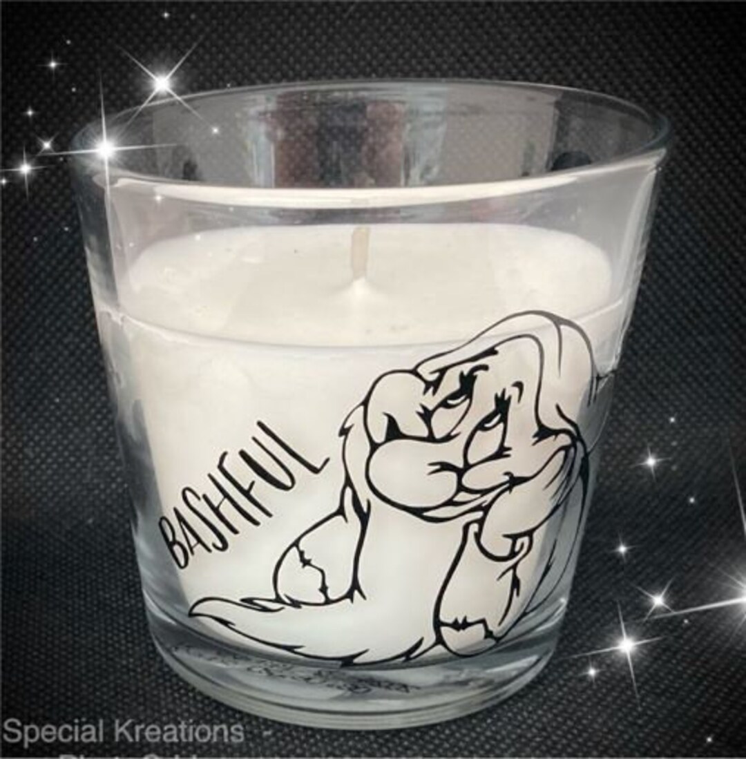 Snow White & Seven Dwarfs Bashful Scented Candle. Birthday. Friendship ...