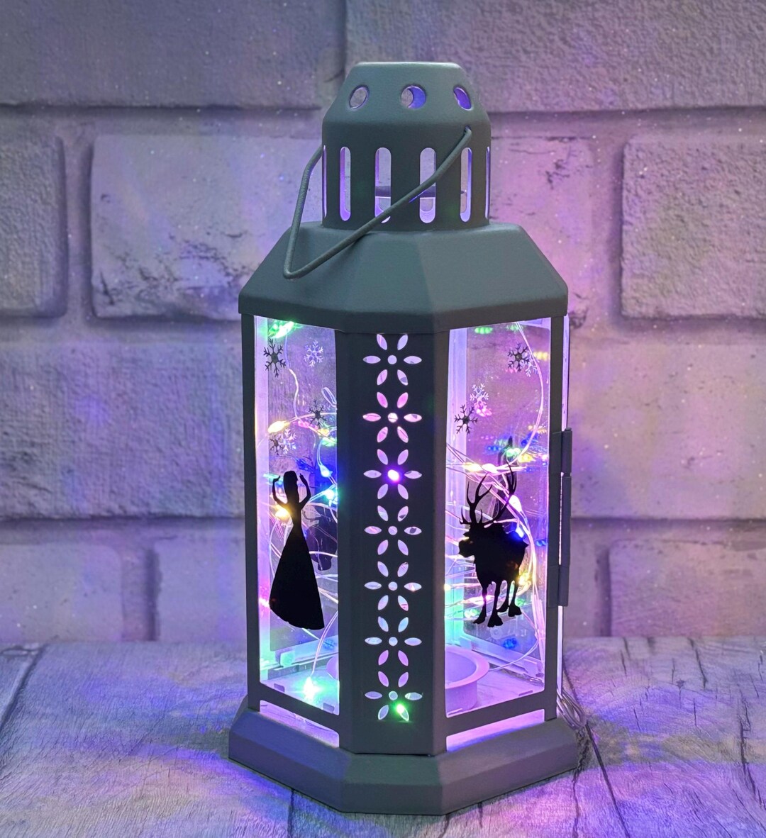 Frozen Inspired Tea Light Lantern: Elsa, Anna, Olaf, Sven - Etsy
