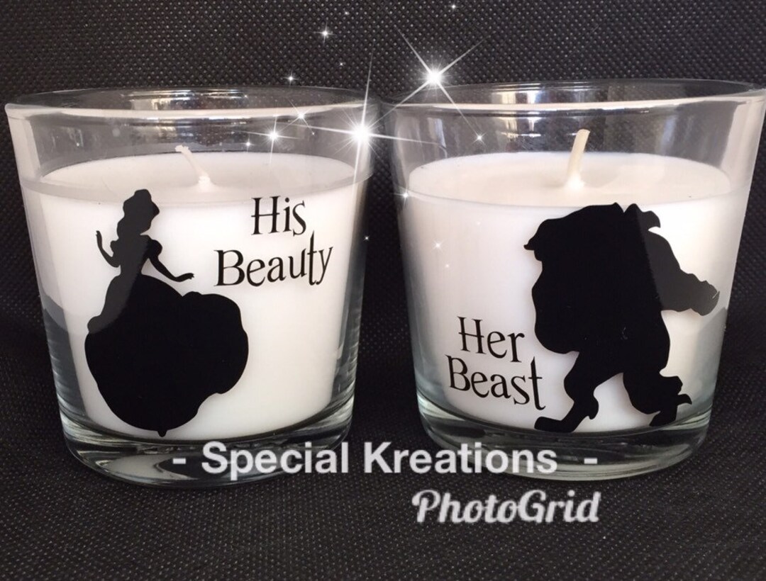 Beauty and the Beast Scented Candle Set | Vanilla, Jasmine, Lilac - Etsy
