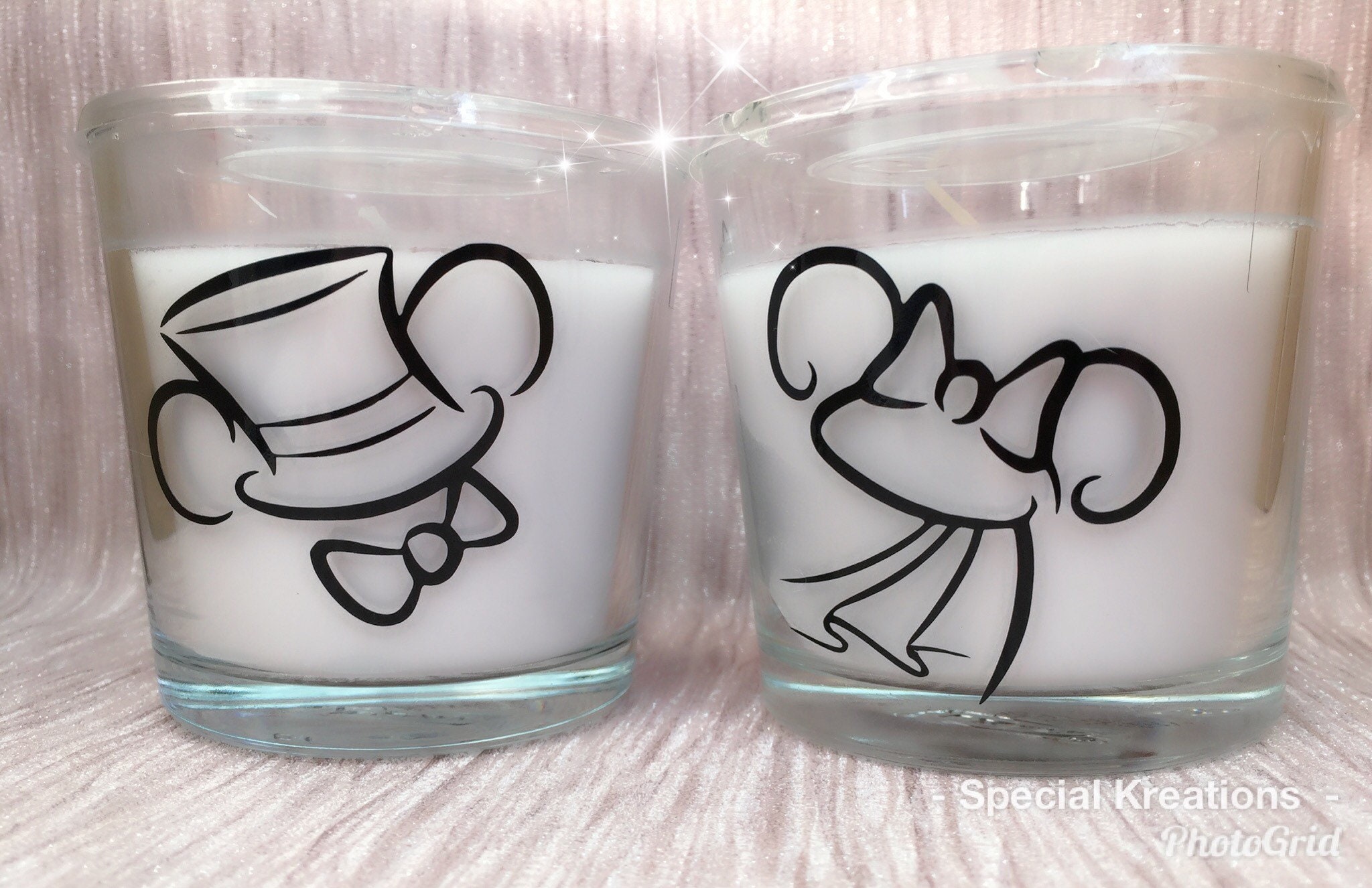 Minnie and Mickey Mouse Inspired Candles. Wedding. - Etsy UK