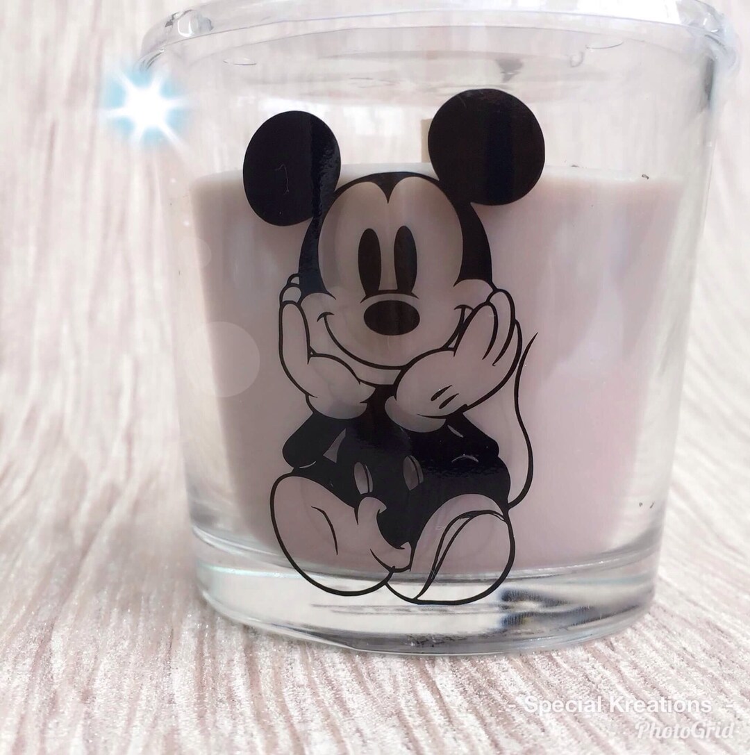 Mickey Mouse Candle and Holder. Birthday. Wedding Favors. Valentines ...