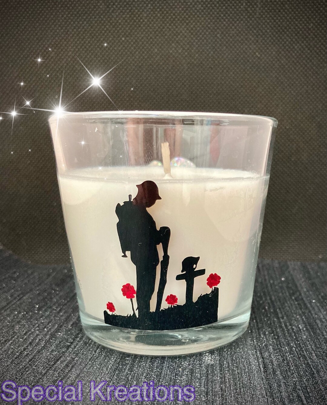 Remembrance Day Soldier Candle. Poppy Day, Remember, Respect, Lest We ...
