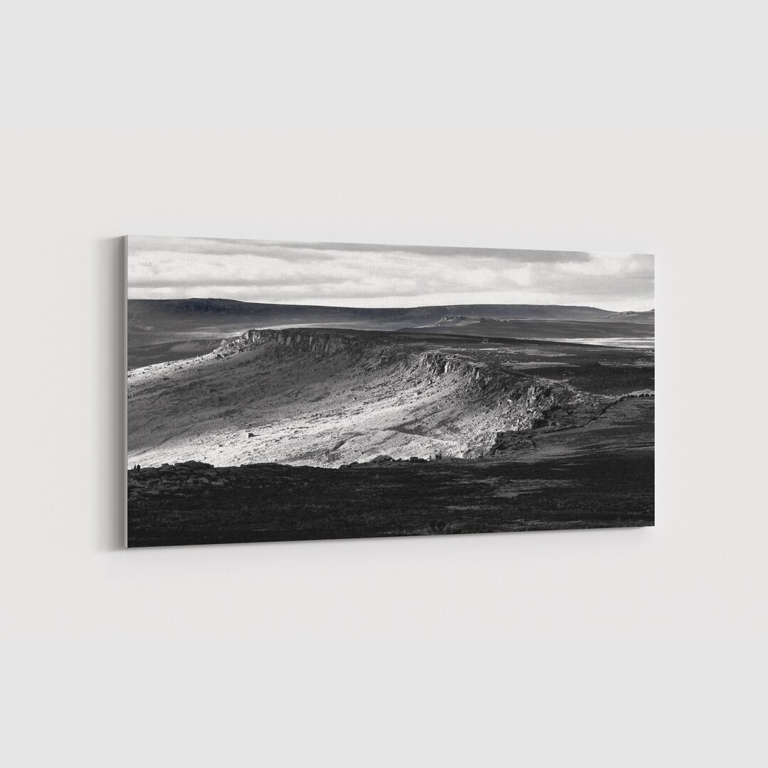 Stanage Edge Print: Peak District Black and White Landscape Photography ...