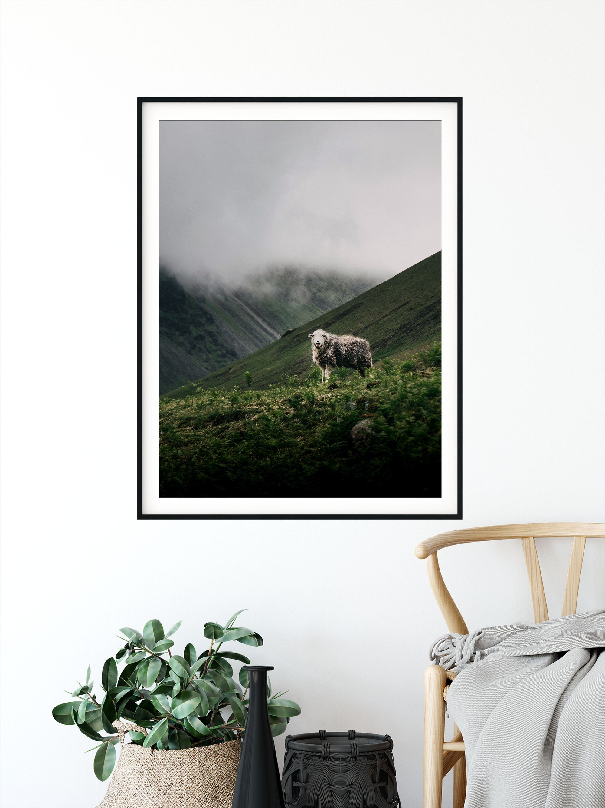 Shouting Sheep Print Lake District Mountain Landscape Photo | Etsy
