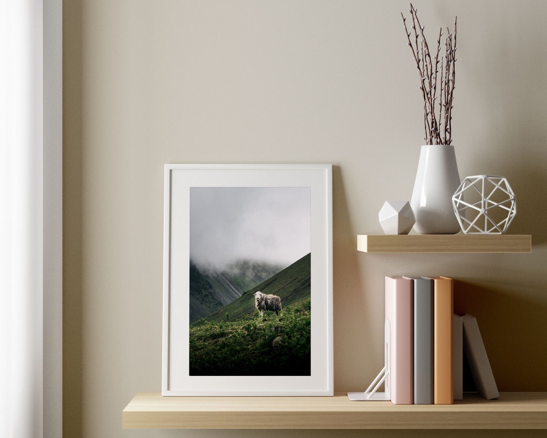 Shouting Sheep Print - Lake District Mountain Landscape Photo - Nature ...
