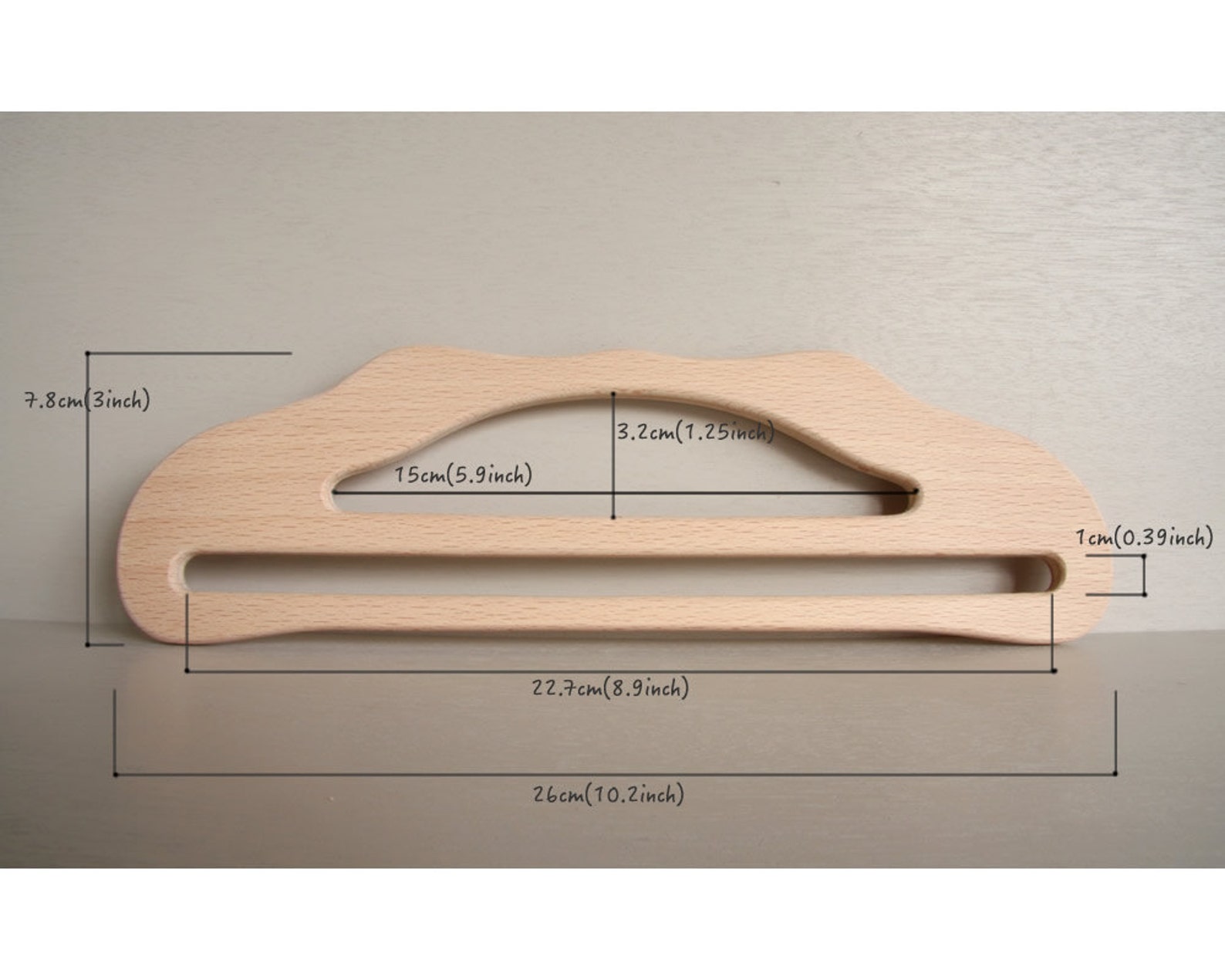 1 Pair of Wooden Handles for Bags, Handcraft Material, Craftswoman's ...