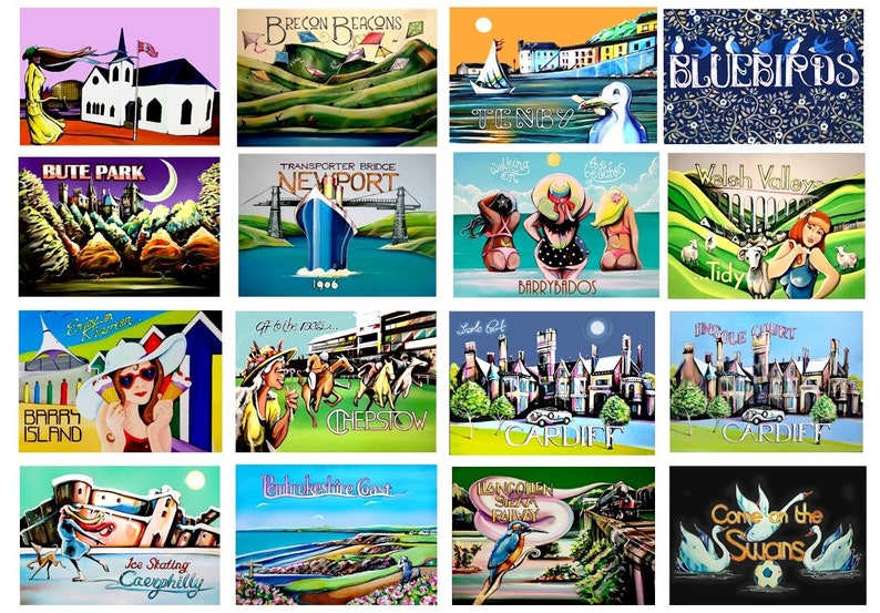 10 X Welsh Postcards Pick Any Combination of the Postcards in the Shop ...
