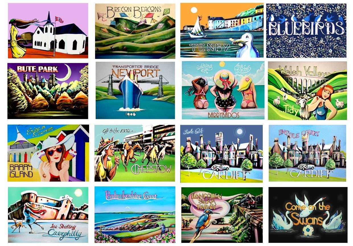 10 X Welsh Postcards Pick Any Combination of the Postcards in the Shop ...