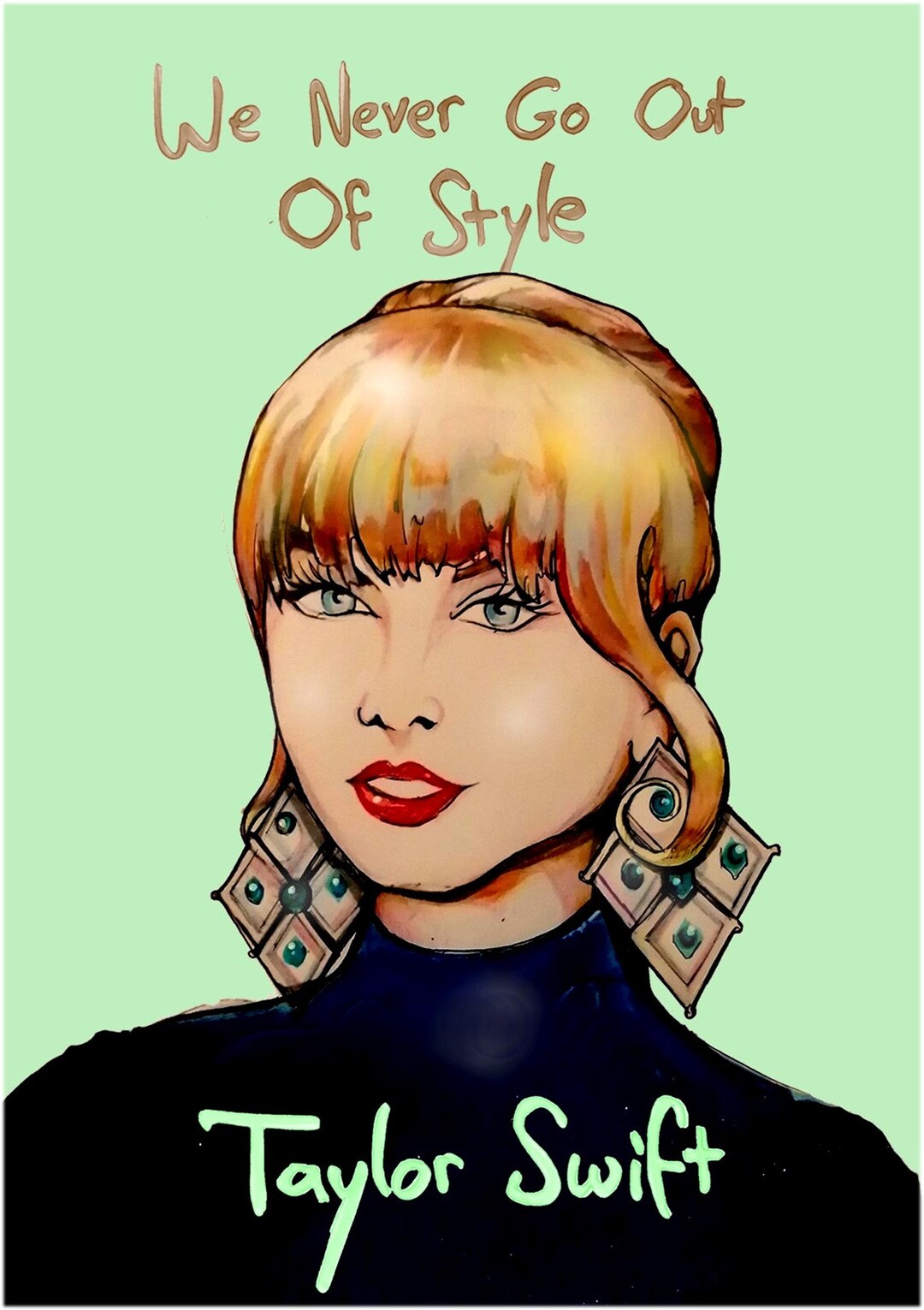 Taylor Swift Art Choose Your Product. Taylor Swift Print. Swiftie Fan ...