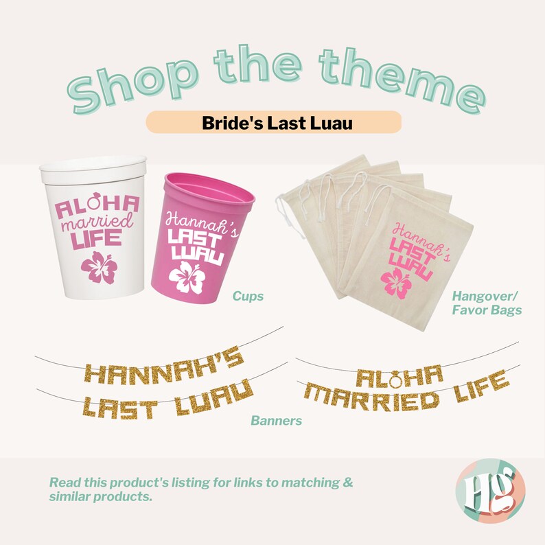 LAST LUAU CUP for Tropical Beach Bachelorette Party | Hawaiian Luau ...