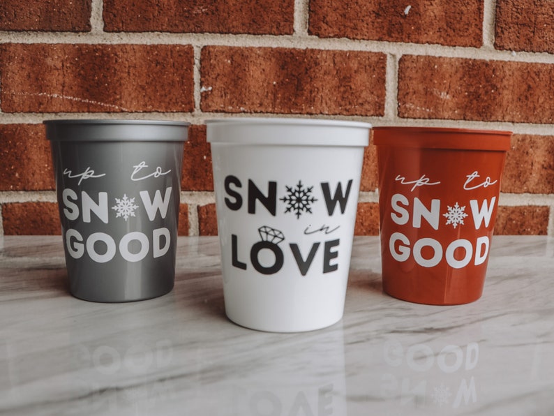 SNOW IN LOVE Cup for Winter Mountains Bachelorette Flannel - Etsy