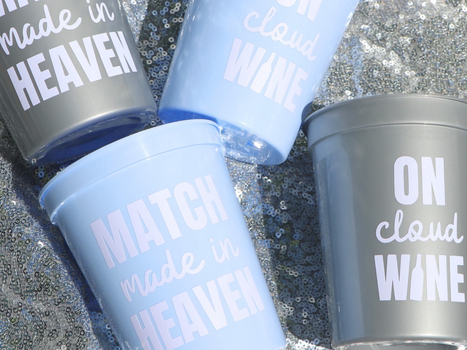 MATCH MADE in HEAVEN Cups for Cloud Wine Bachelorette Party | Vino ...
