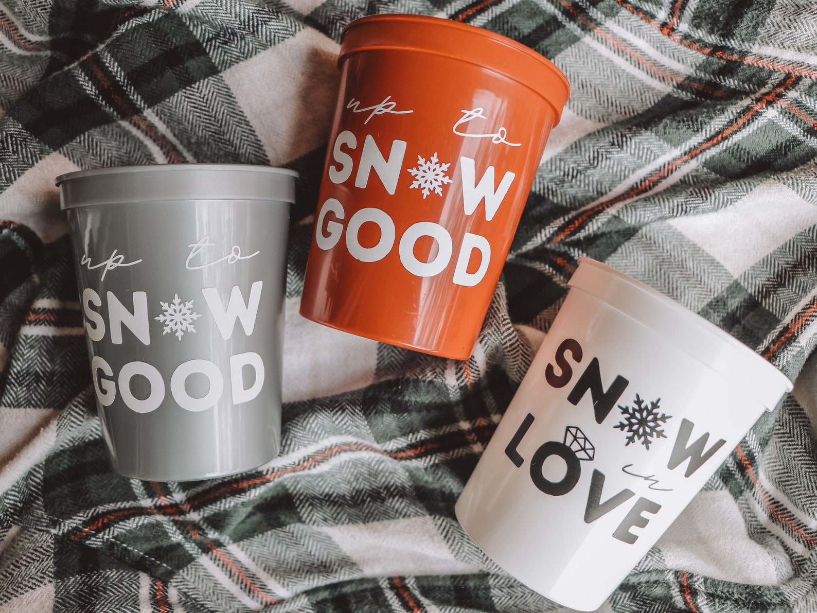 SNOW IN LOVE Cup for Winter Mountains Bachelorette Flannel - Etsy